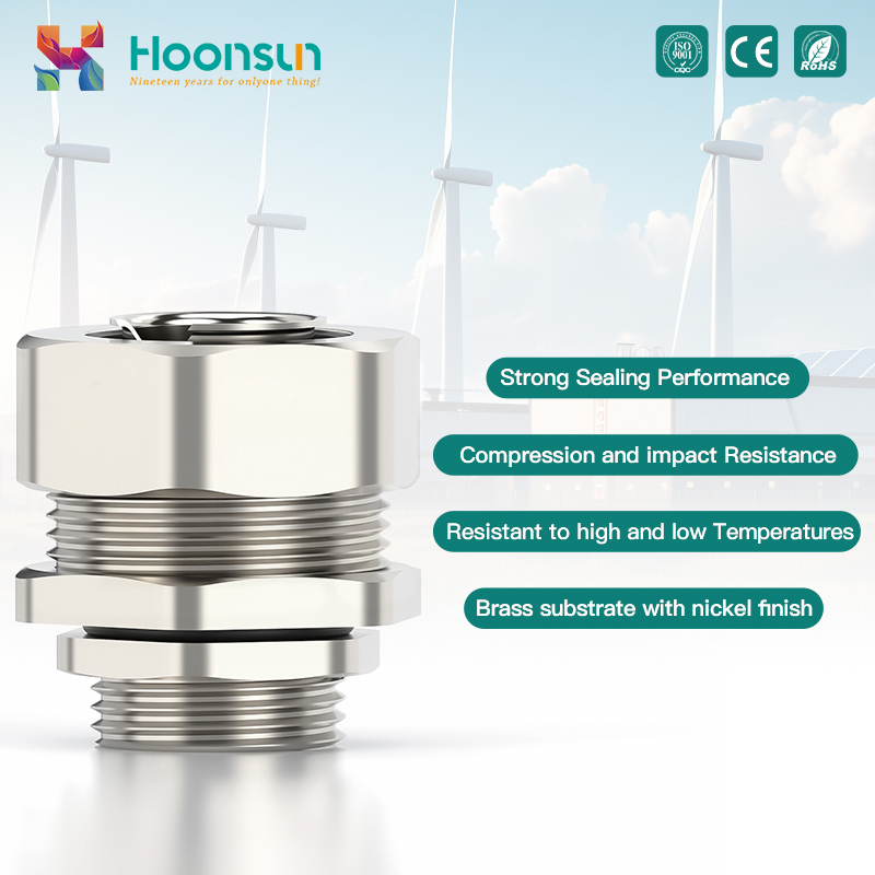 IP68 PG13.5 Nickel‑Plated Brass Cable Gland – HX‑NP Series